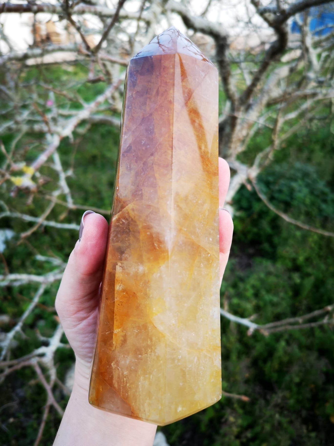 Torre em Golden Healer (Quartzo Dourado) - Pura Terra